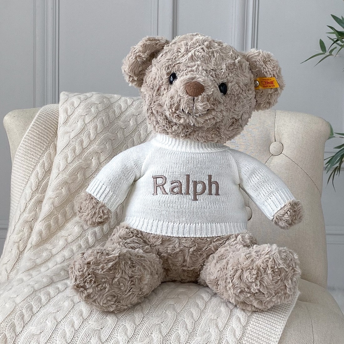 Personalised Jellycat bumbly bear twinning teddies set small and medium