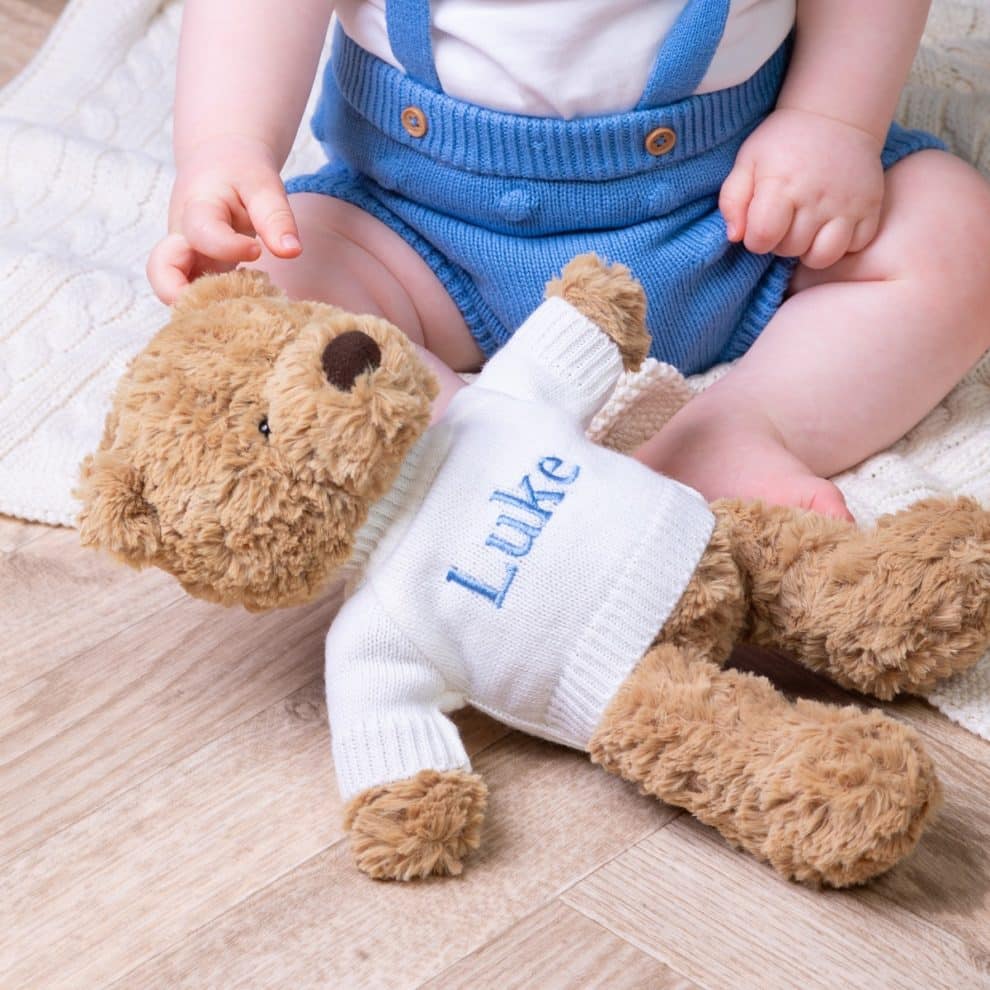Personalised Jellycat bumbly bear twinning teddies set small and medium