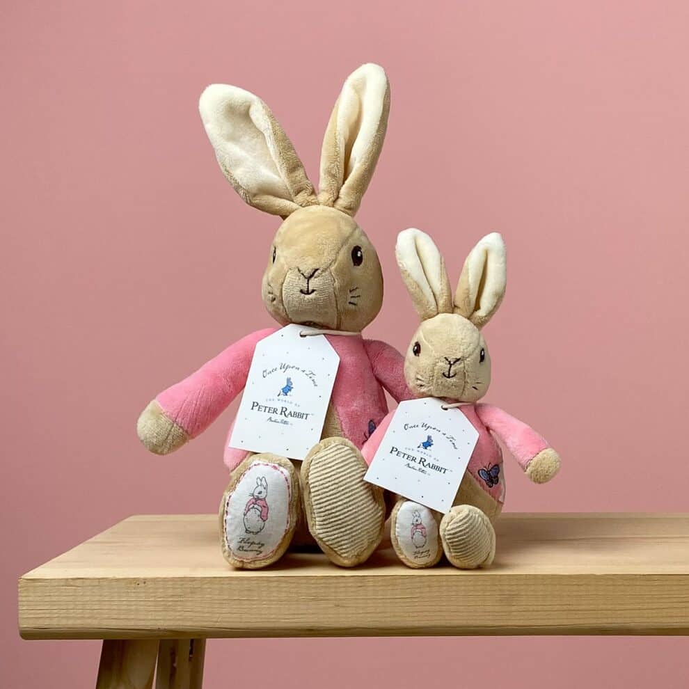 Flopsy Bunny soft toy rattle and The tale of the Flopsy Bunnies book ...