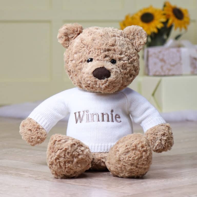 Personalised Jellycat bumbly bear twinning teddies set small and medium