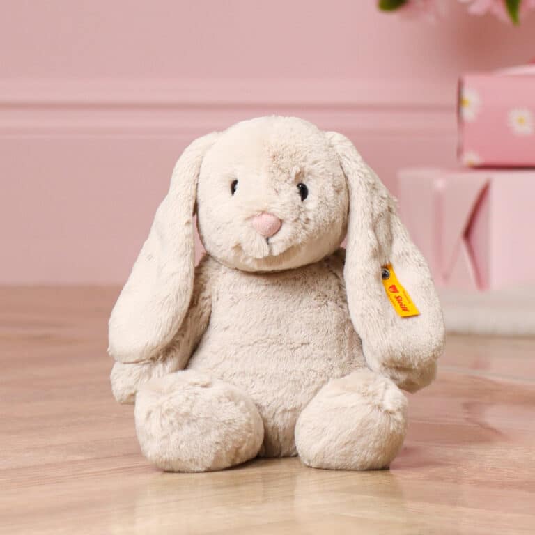 Personalised My First Steiff Hoppie Rabbit pink soft toy