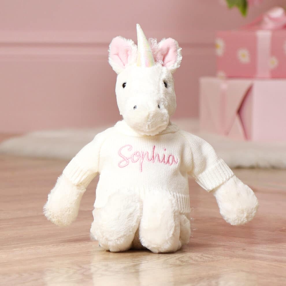 Personalised Jellycat Bashful cream unicorn soft toy | That's mine