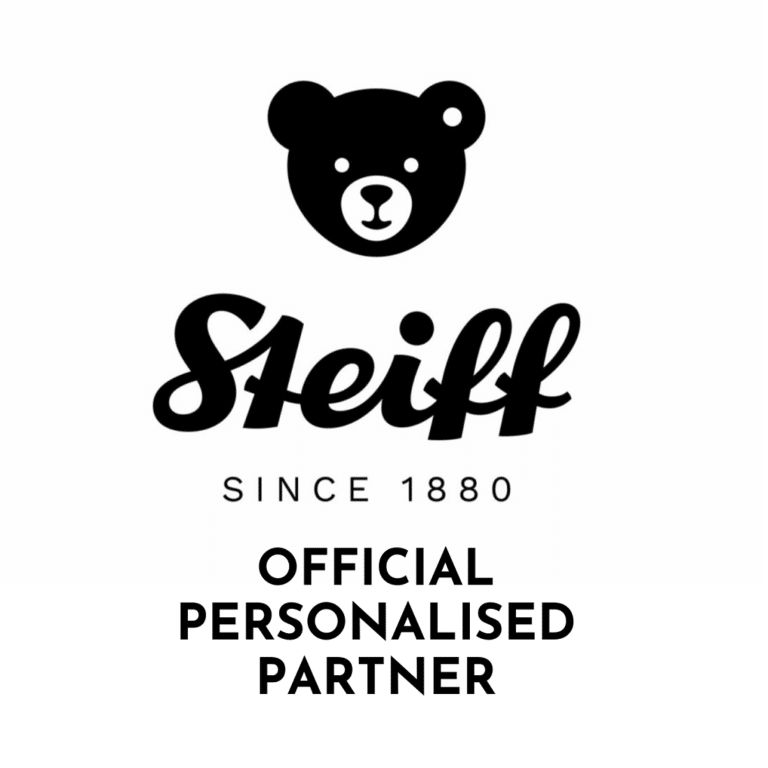 Personalised My First Steiff Hoppie Rabbit pink soft toy