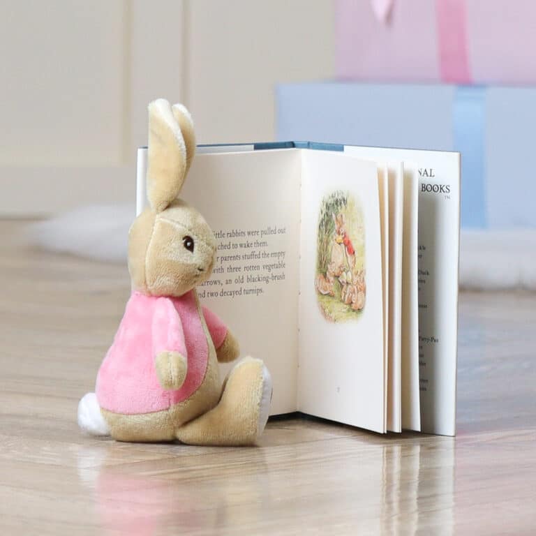 Flopsy Bunny soft toy rattle and The tale of the Flopsy Bunnies book ...